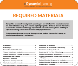 Required Materials - eDynamic Learning