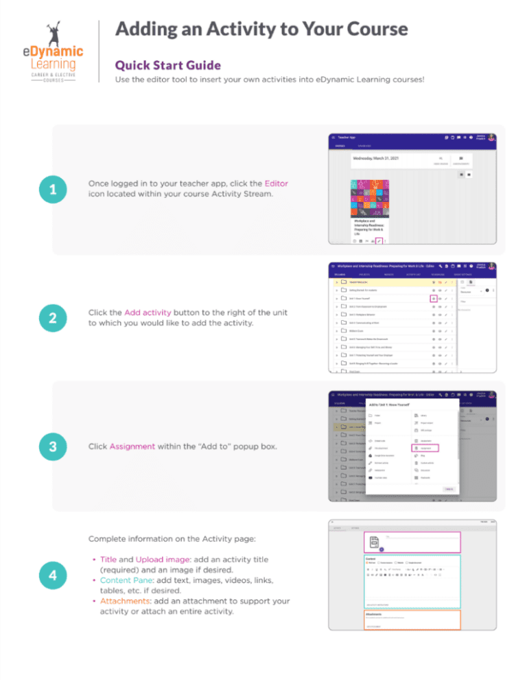 Teacher Resources - eDynamic Learning