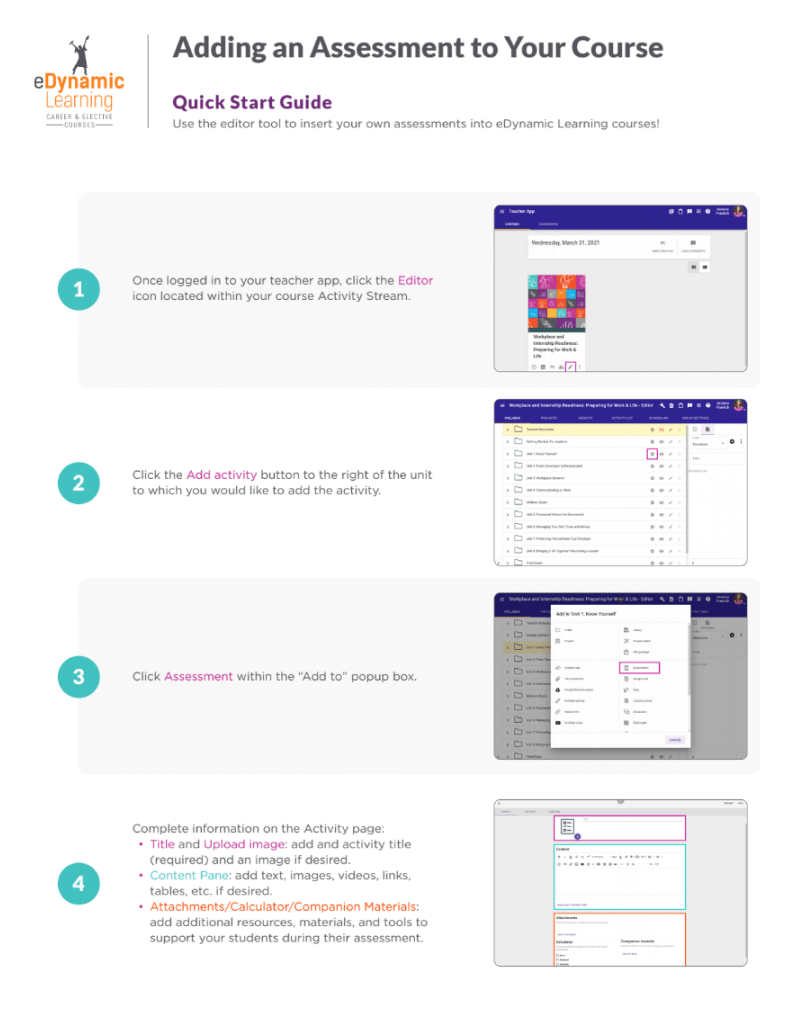 Teacher Resources - eDynamic Learning
