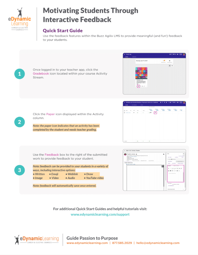 Teacher Resources - eDynamic Learning